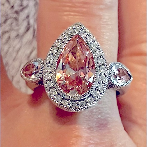 Judith Ripka | Jewelry | Rare Judith Ripka Pink Diamonique Faceted Ring ...